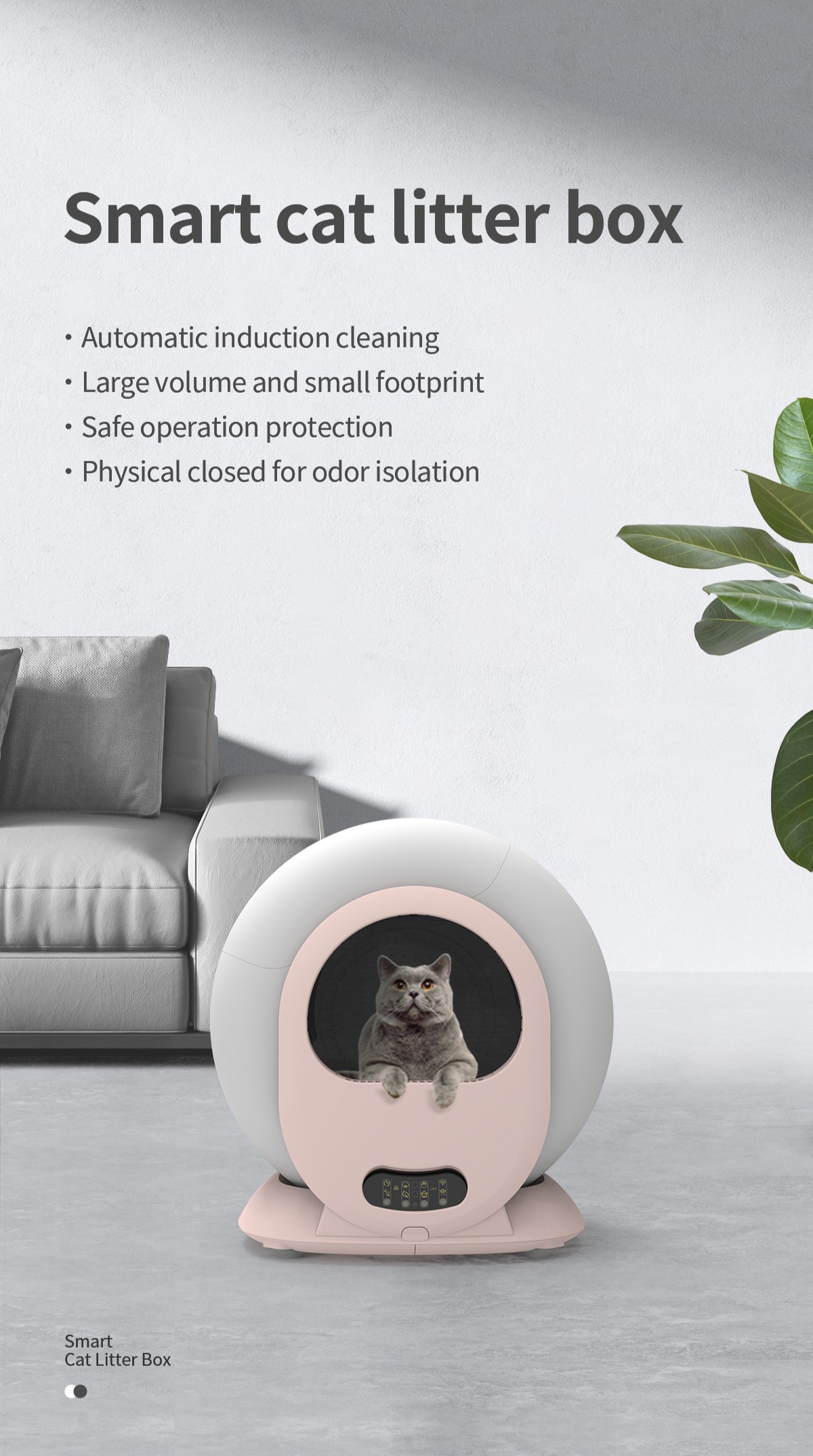 New arrival Automatic smart cat toilet intelligent sandbox with App ...